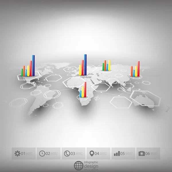 Image vectorielle Ensemble de cartes du monde en perspective, modèles ...