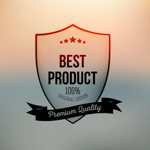 Best product shield isolated on blurred background Stock Vector Image ...
