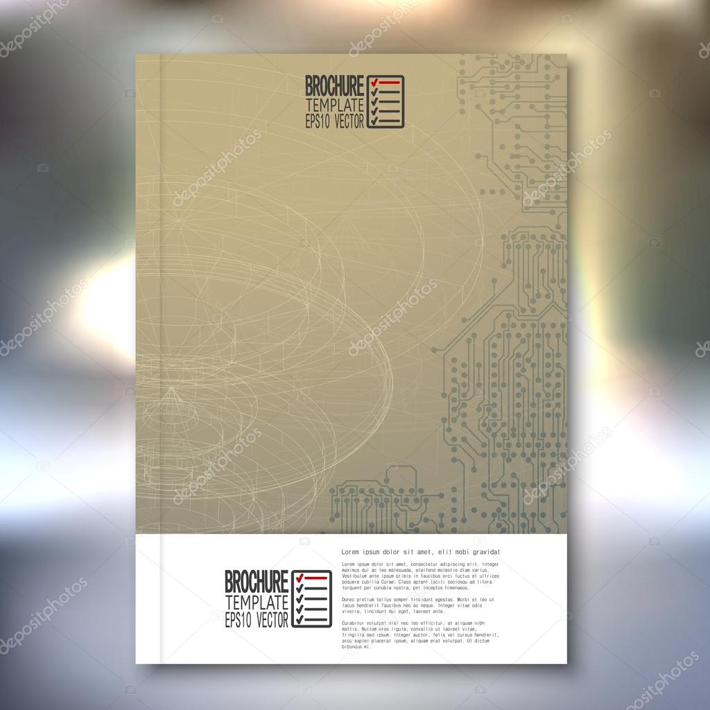 Technical retro background. Brochure, flyer or report for business ...