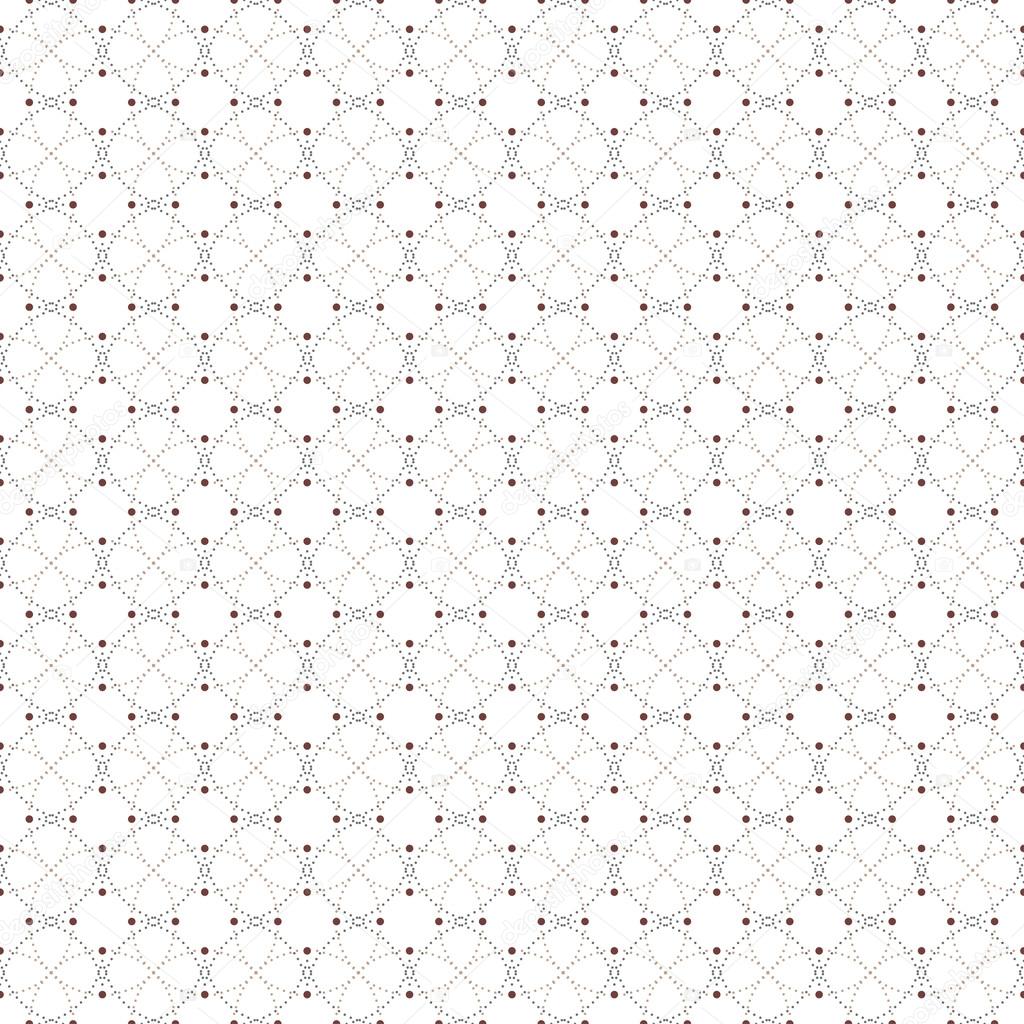 Dotted seamless pattern with circles and nodes. Repeating modern ...