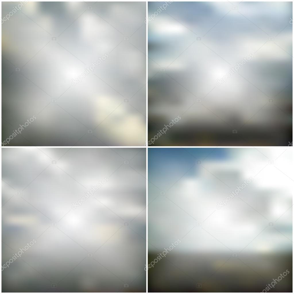 Vector web and mobile interface templates. Editable blurred backgrounds ...