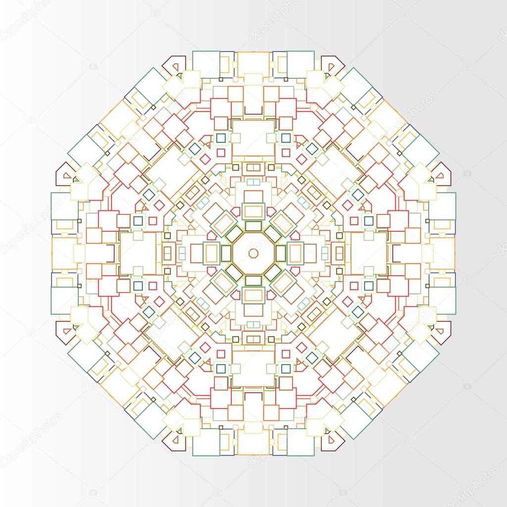 Colorful vector shape, square design pattern isolated on gray Stock ...