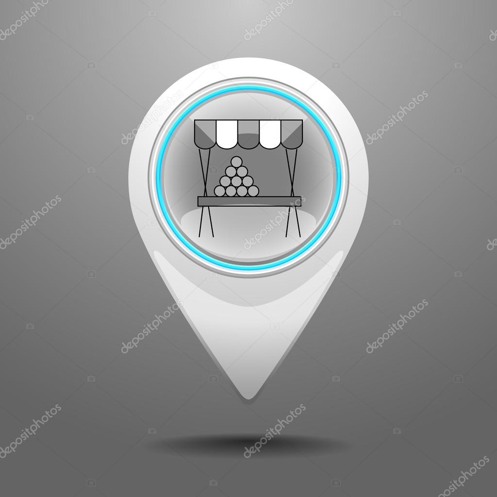 Glossy Market Icon — Stock Vector © microstockmilan #53660135