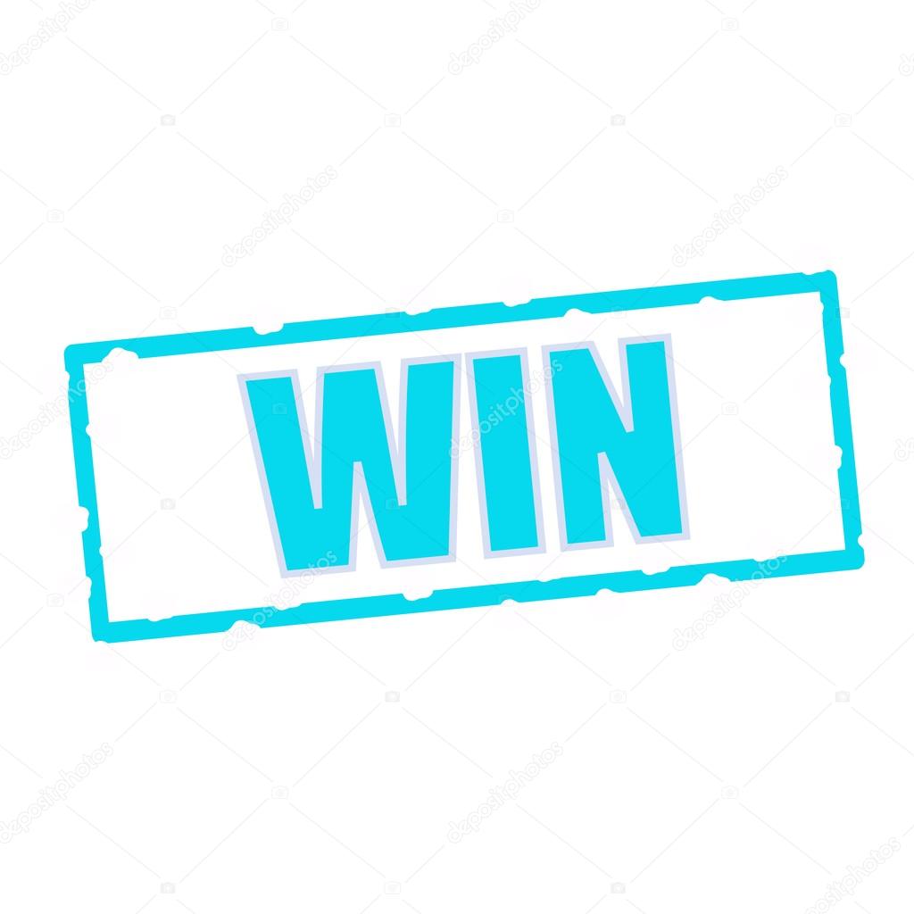 Win wording on chipped Blue rectangular signs — Stock Photo © fordzolo ...