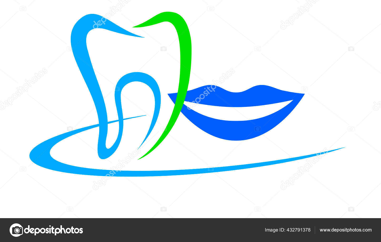 Diente Gráfico Para Odontología Calidad Vectorial Vector de stock ...