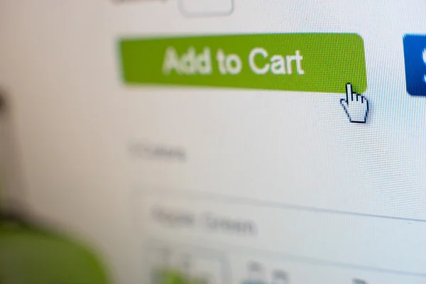 Mouse Clicking "add to cart" button in an e-commerce website — Stock ...