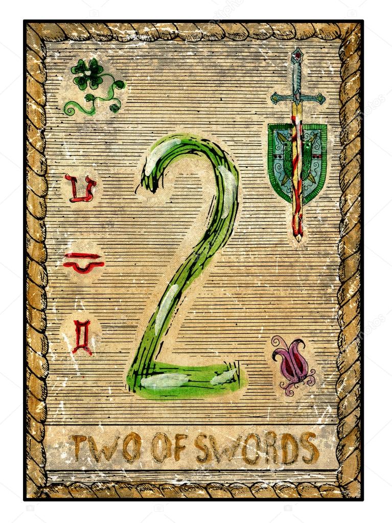 Two of swords illustration Stock Photo by ©Samiramay 100631712