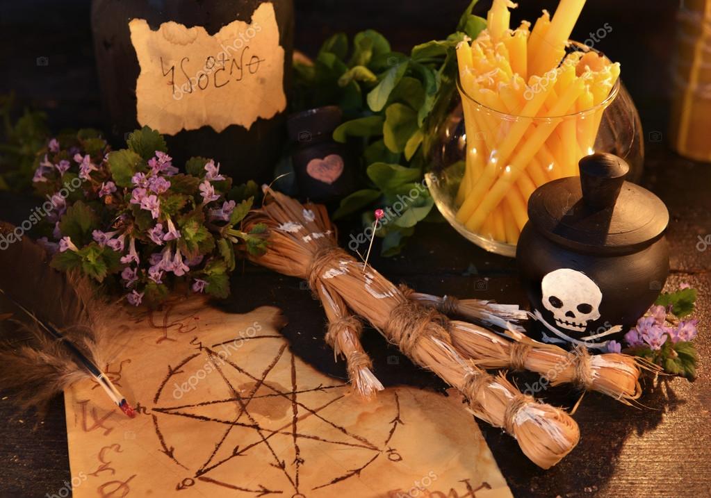 Voodoo theme with love potion — Stock Photo © Samiramay #74270501