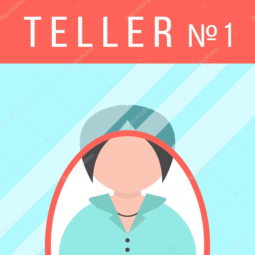 Teller behind the window Stock Vector Image by ©HoldenKolf #59577103