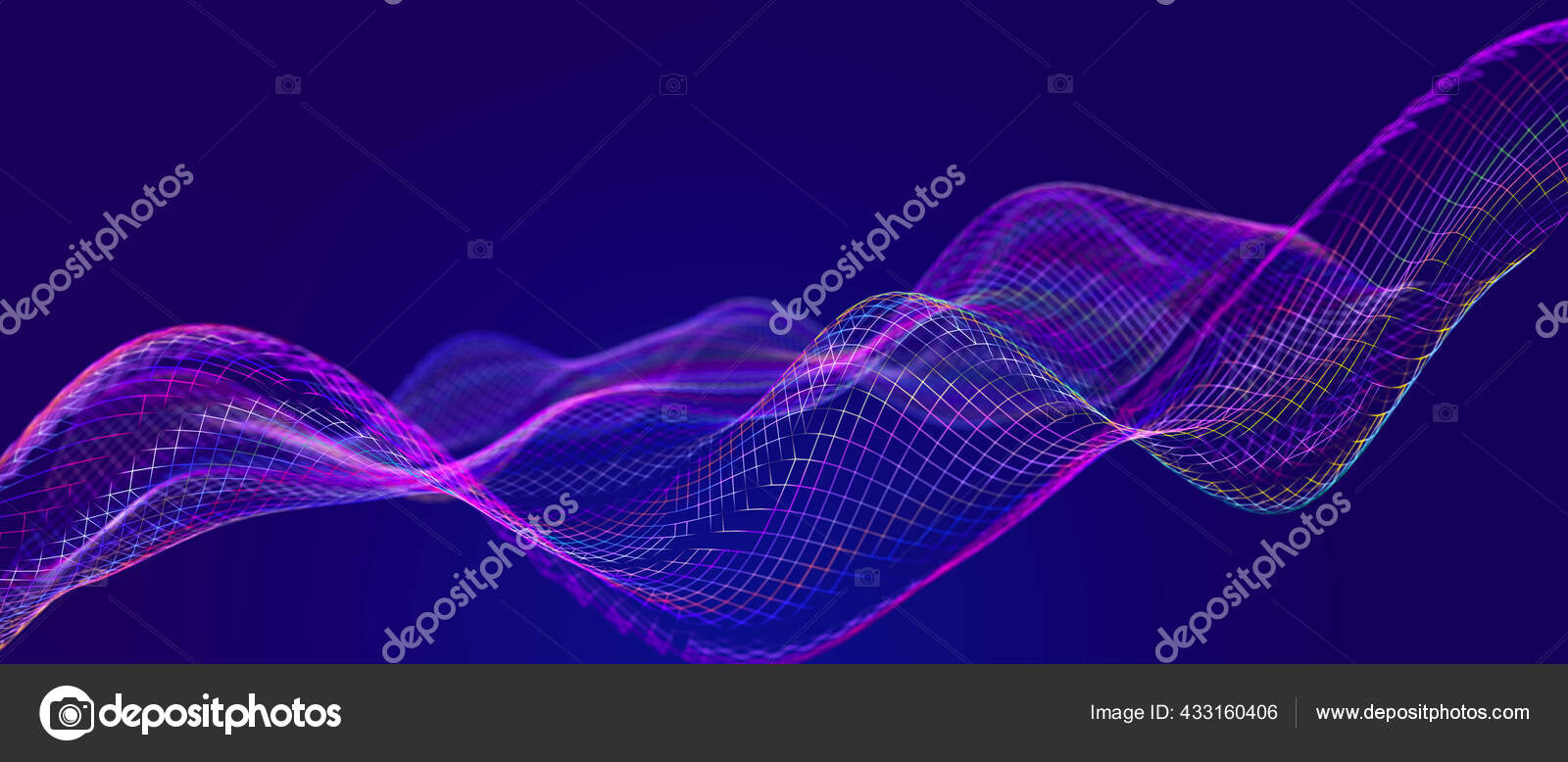 Abstract Wave Sound Particles Equalizer Music Signal Transmission ...