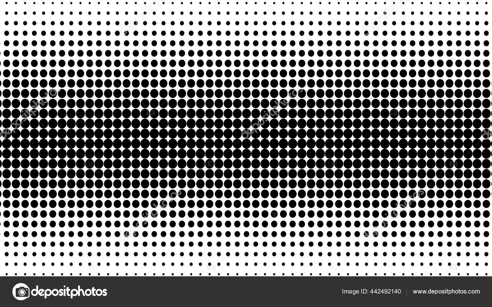 Vertical Gradient Black White Dots Halftone Texture Vector Illustration ...