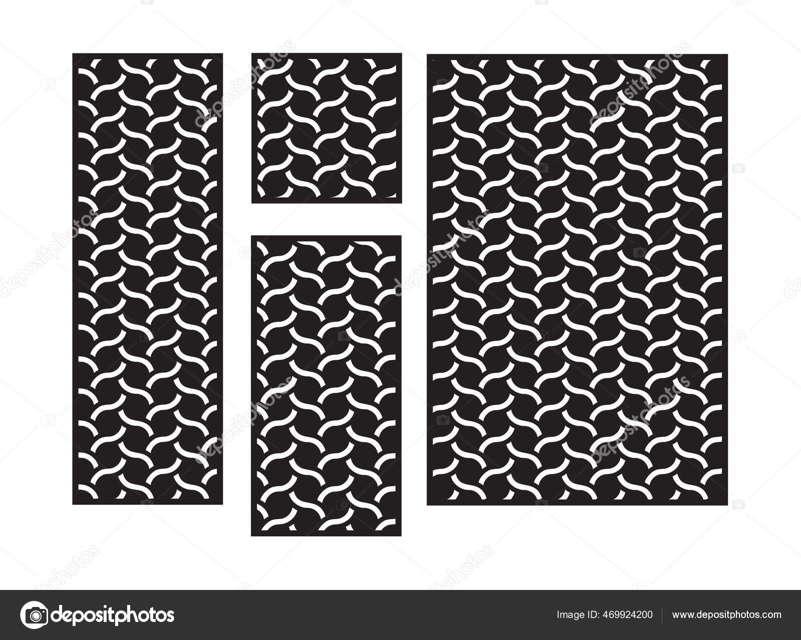현대 의 Cnc Braid 패턴 장식 판 화면 벽 레이저 절단을 위한 벡터 Cnc 패널 내부 파티션 방 칸막이 개인 정보 보호 울타리 스톡 벡터 ©almix