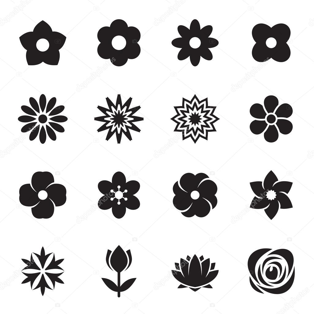Flower icons. Vector illustration ⬇ Vector Image by © Alex_Leo | Vector ...
