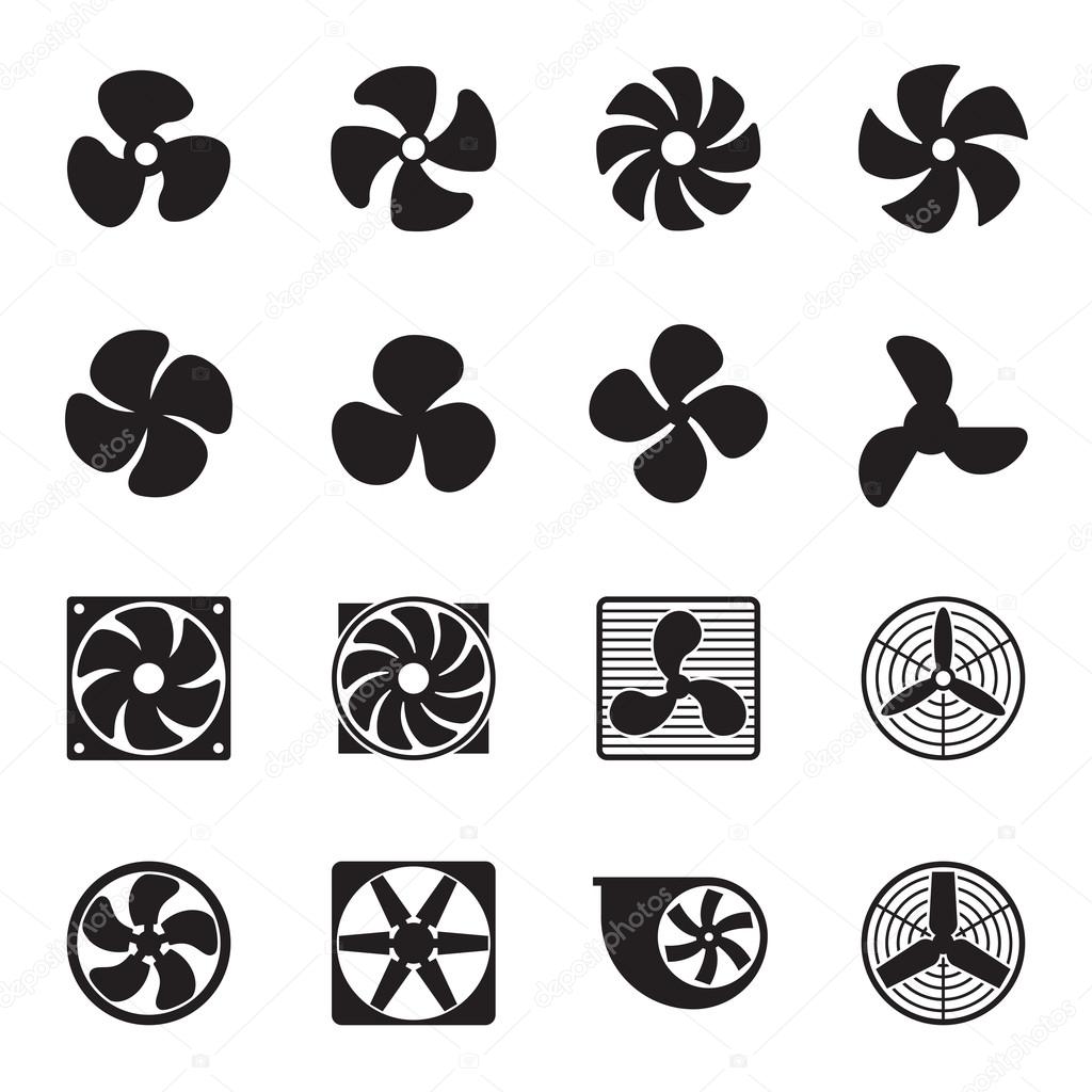 Fan-Ikonen. Vektorillustration - Vektorgrafik: lizenzfreie Grafiken ...