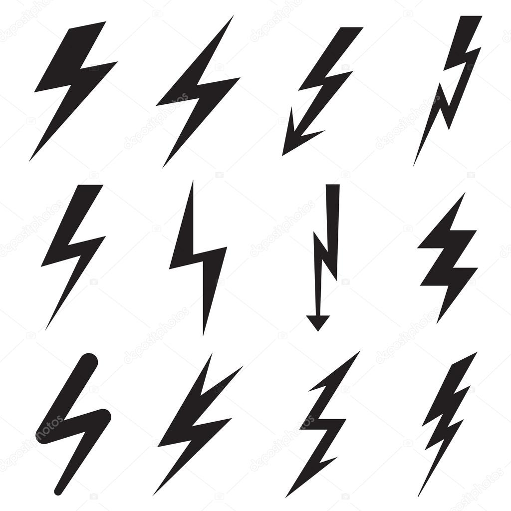 Lightning icons — Stock Vector © Alex_Leo #52299783