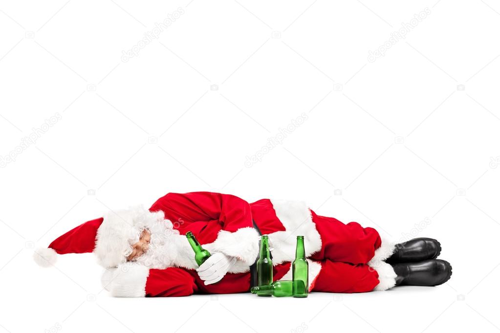 Drunk Santa Claus on the ground Stock Photo by ©ljsphotography 54528481
