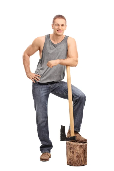 Man holding axe Stock Photos, Royalty Free Man holding axe Images ...