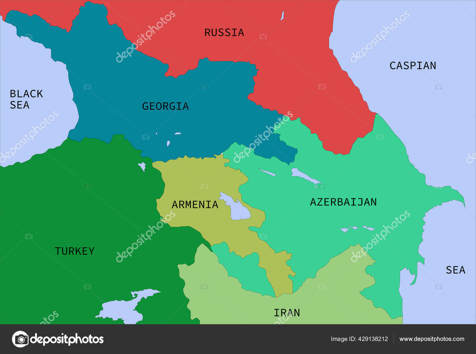 South Caucasus Map