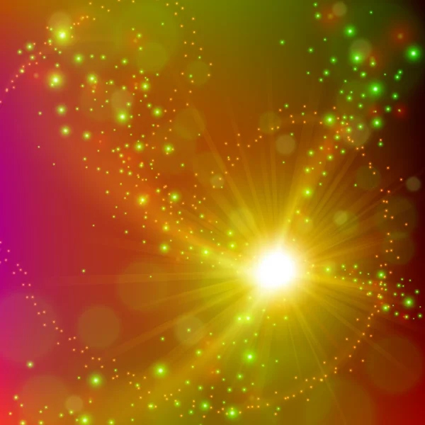 Golden shine with lens flare background ⬇ Vector Image by ...