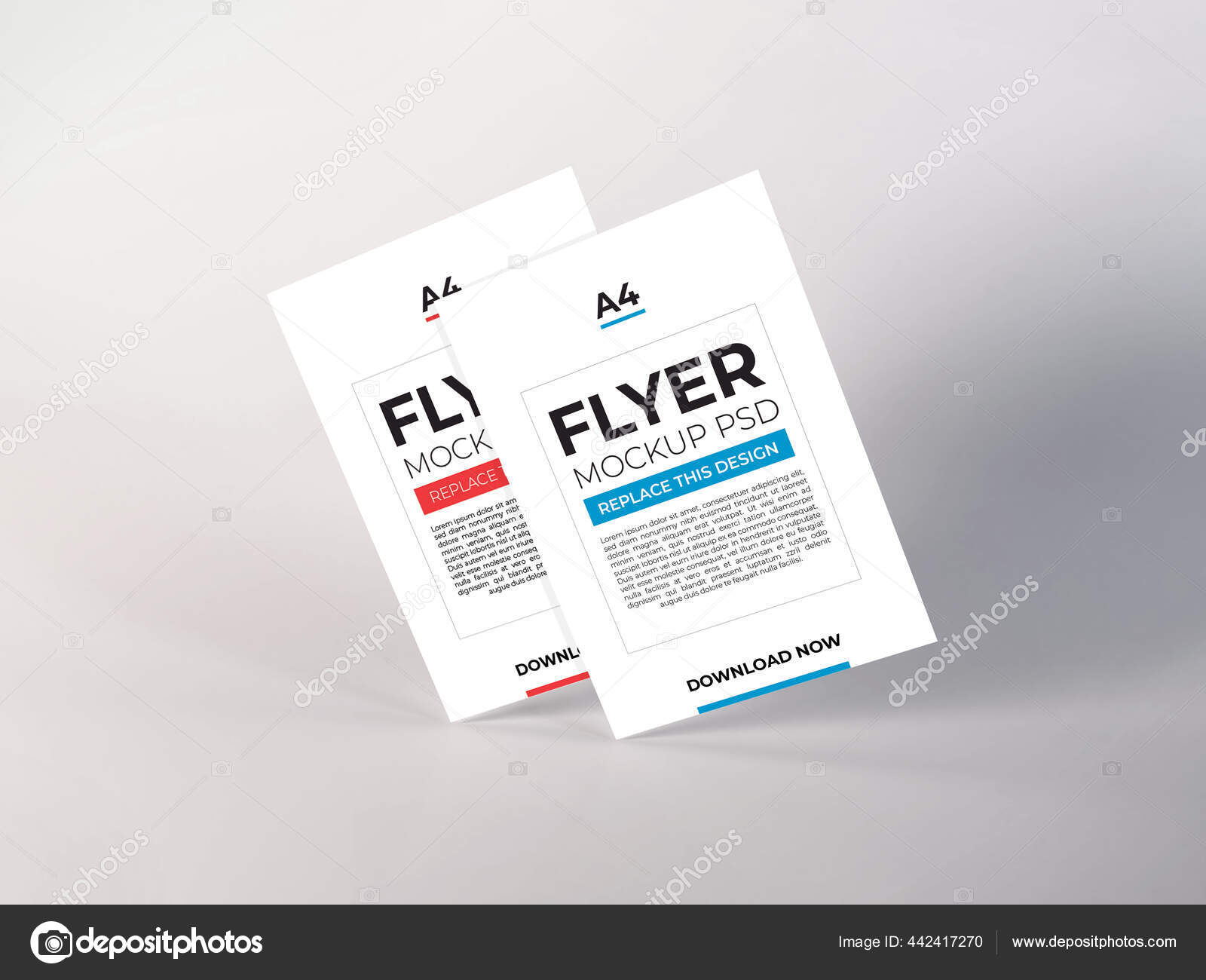 Realistic Flyer Mockup Template Scene — Stock Photo © dendyh7 #442417270