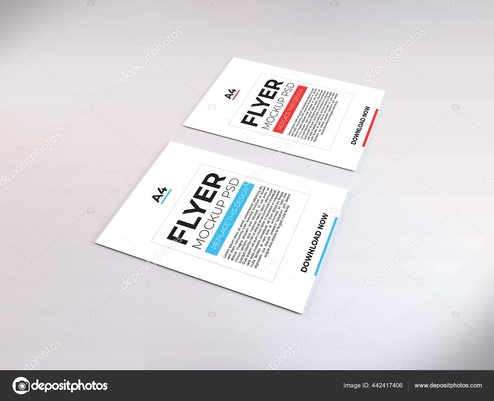 Realistic Flyer Mockup Template Scene — Stock Photo © dendyh7 #442417406