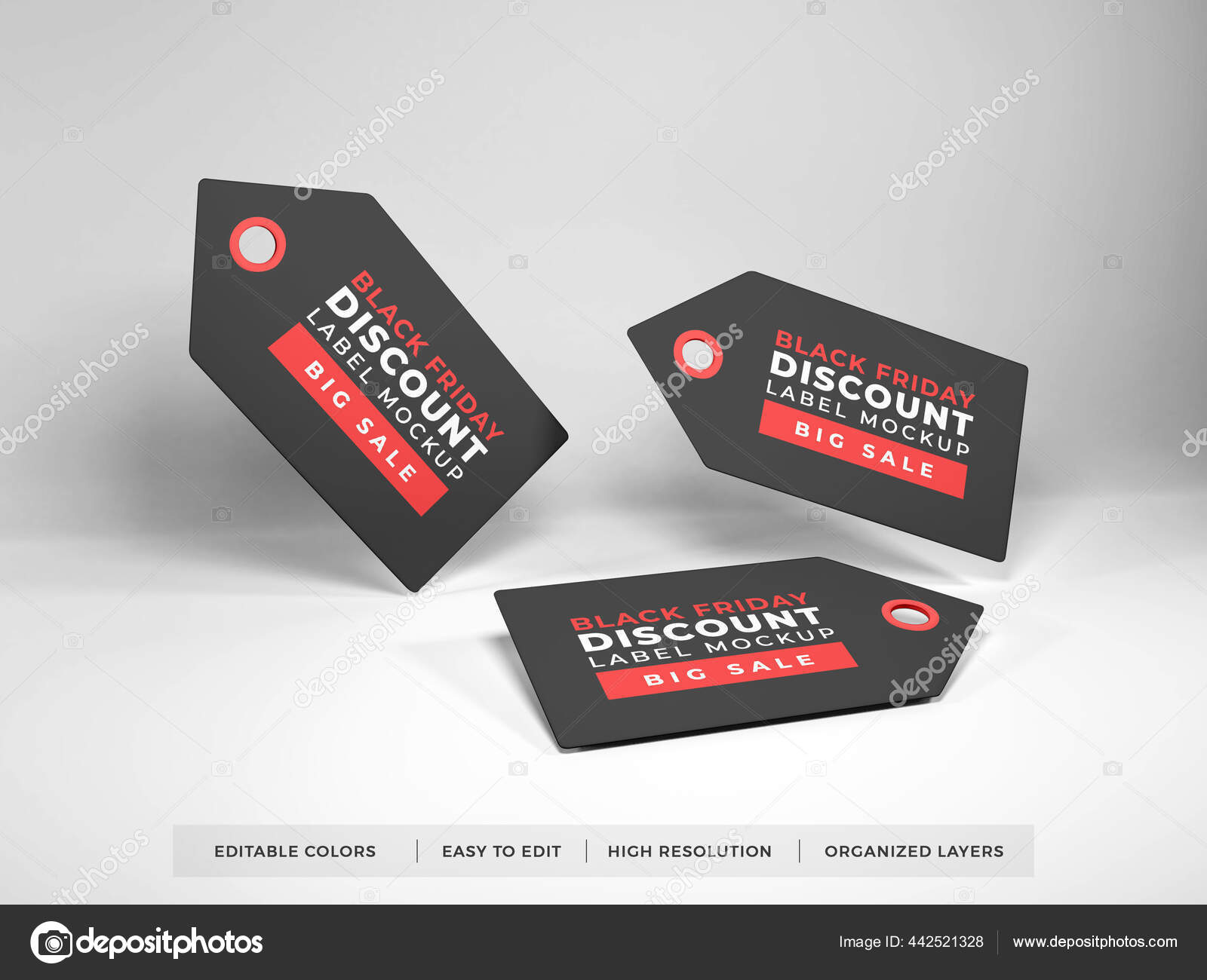 Realistic Price Tag Label Illustration Mockup Scene Isolated Background ...