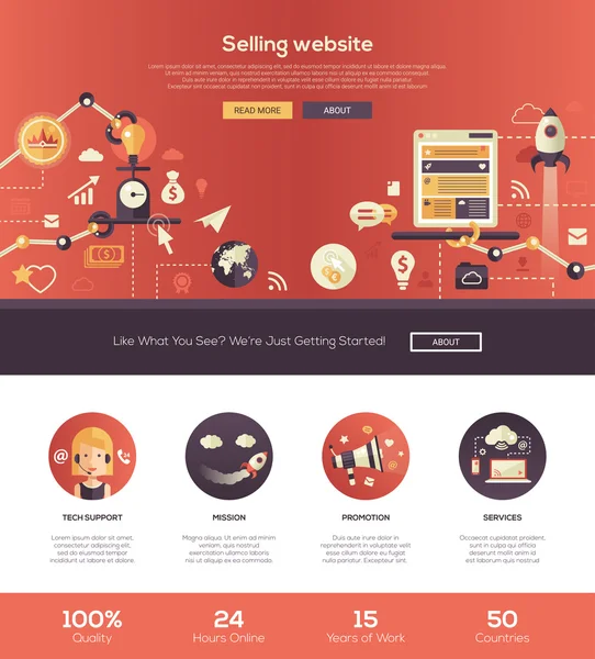 Flat design investments website header banner with webdesign elements Stock Vector Image by ...