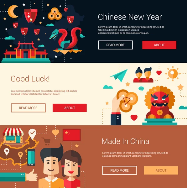 Set of flat design flyers and headers with travel, tourism, leisure ...