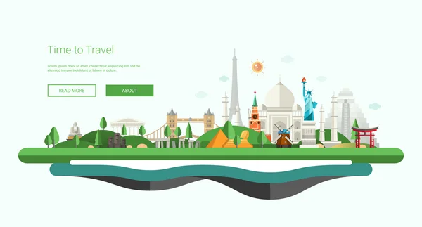 Flat design travel website header banner with webdesign elements Stock Vector Image by ©Boyko ...