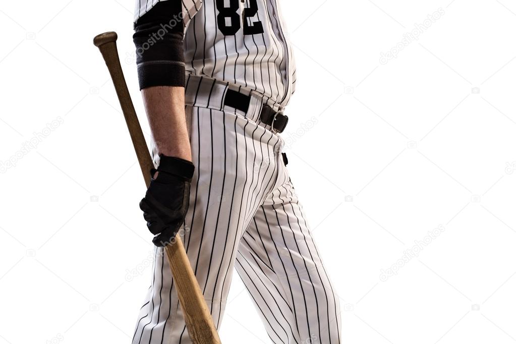 Isolated on white professional baseball player — Stock Photo © 103tnn ...