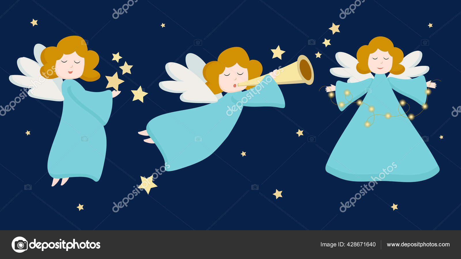 Angels Background For Invitations