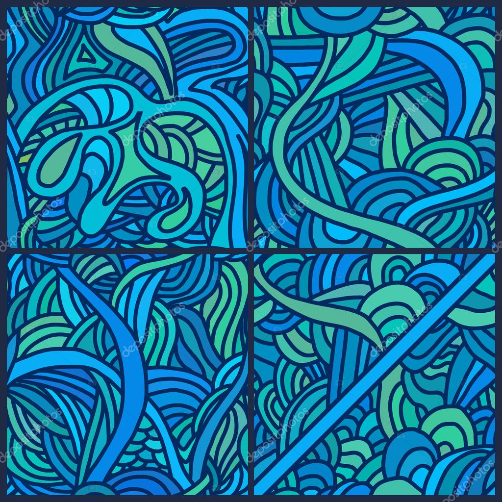 Set of four seamless patterns. Stock Vector Image by ©nuclear_lily ...