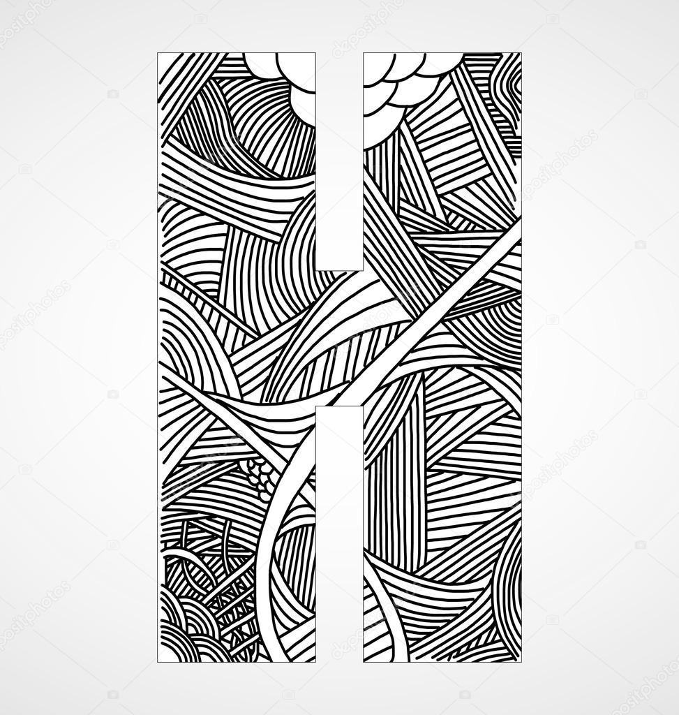 Letter "H" from doodle alphabet Stock Vector Image by ©nuclear_lily ...