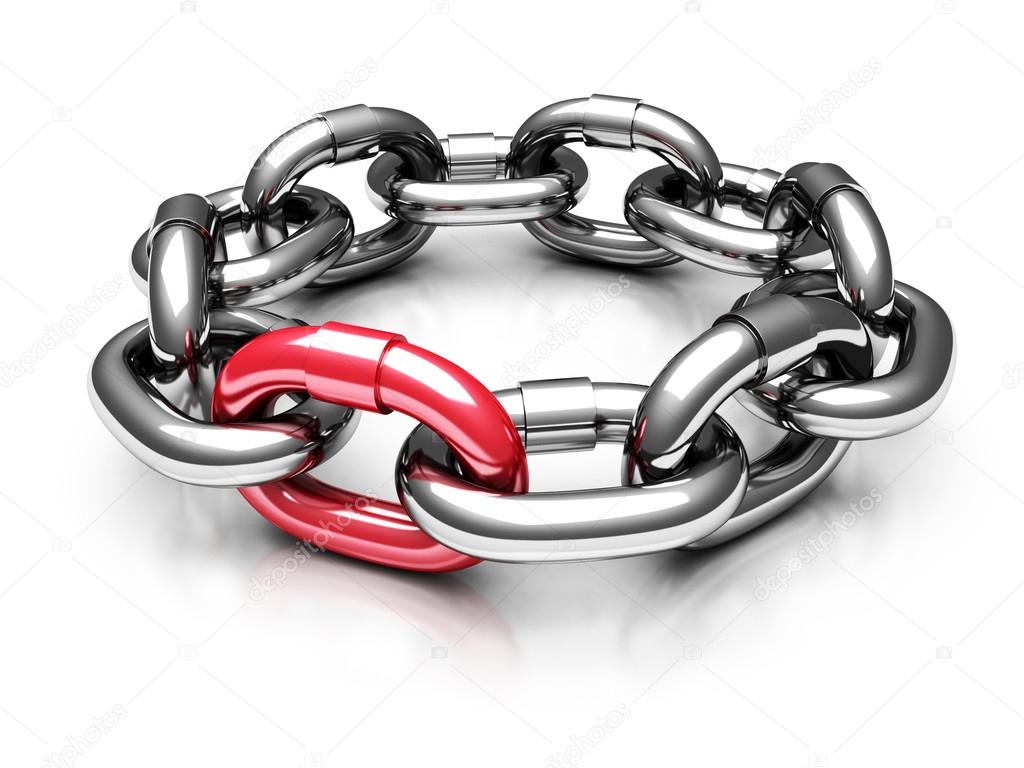 Red Different Chain Link Stock Photo by ©VERSUSstudio 103593050