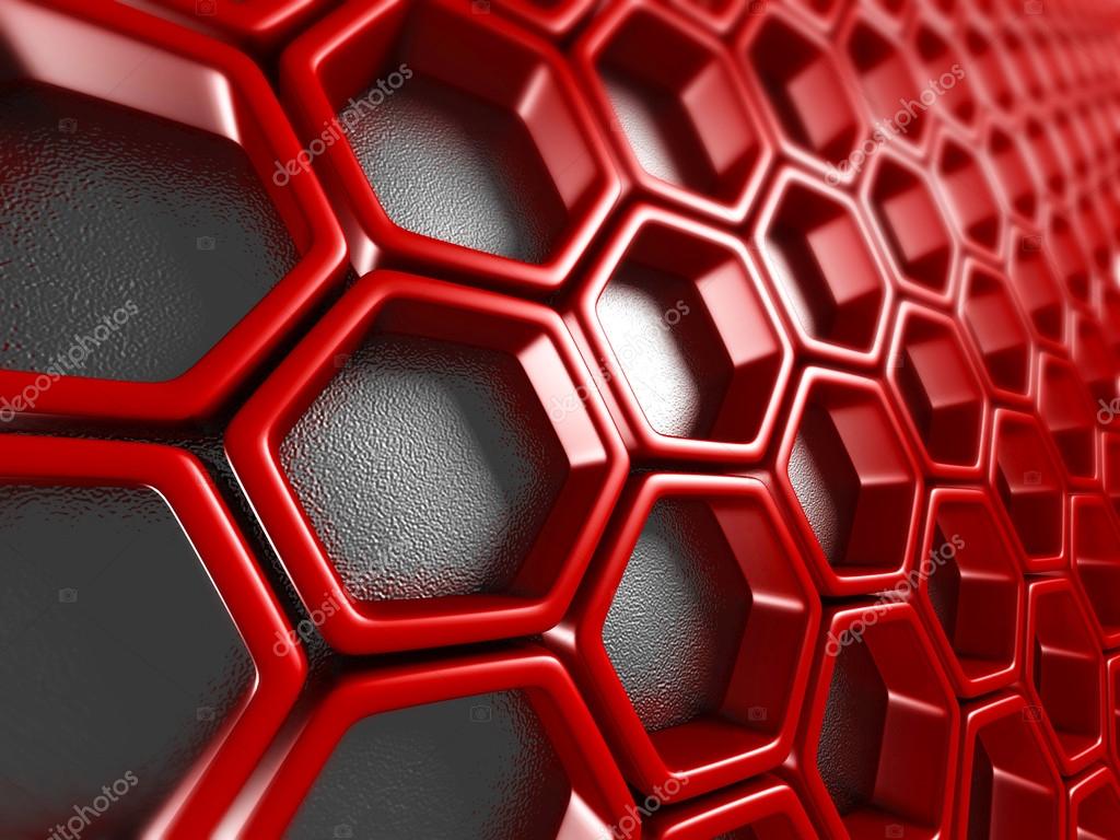 Red Hexagon Pattern