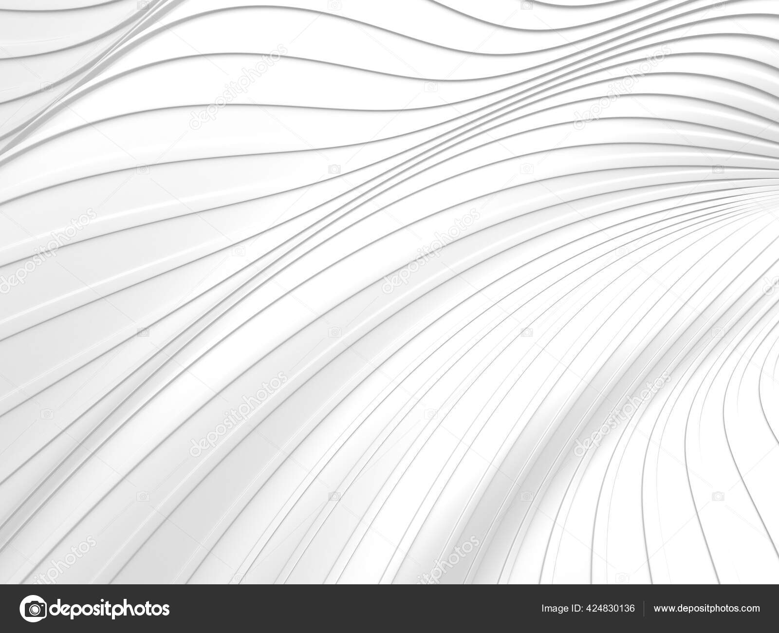 White Abstract Liquid Wavy Background Render Illustration — Stock Photo ...