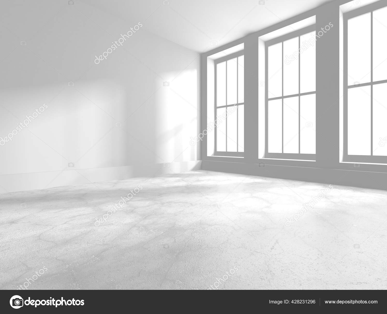 Illuminated Room Interior Design Modern Architecture Concept Background ...