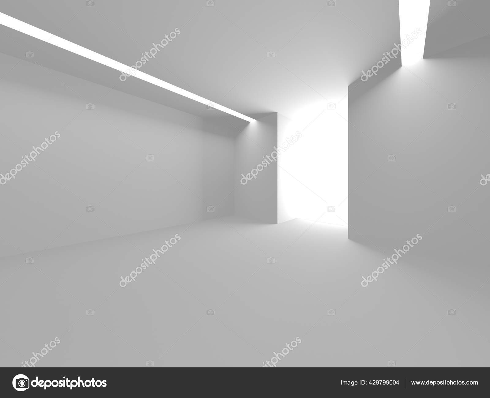 White Modern Background Abstract Room Concept Render — Stock Photo ...