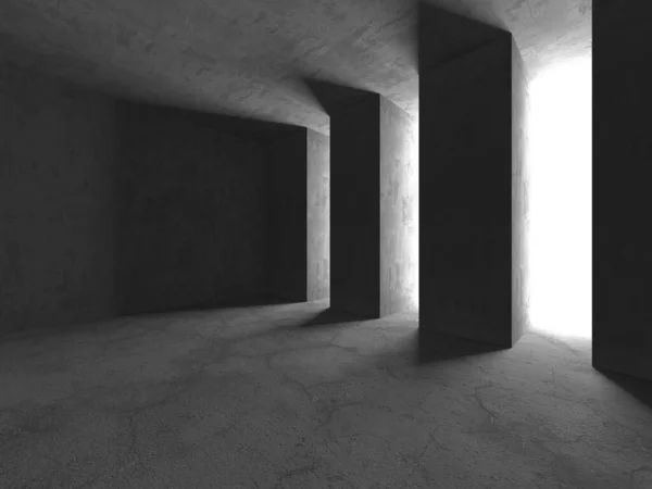 Dark concrete room interior — Stock Photo © VERSUSstudio #125229838
