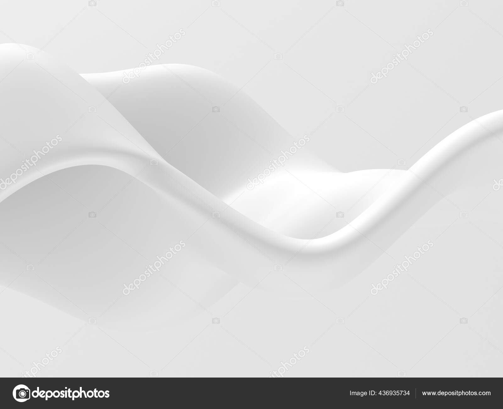 White Abstract Liquid Wavy Background Render Illustration Stock Photo ...