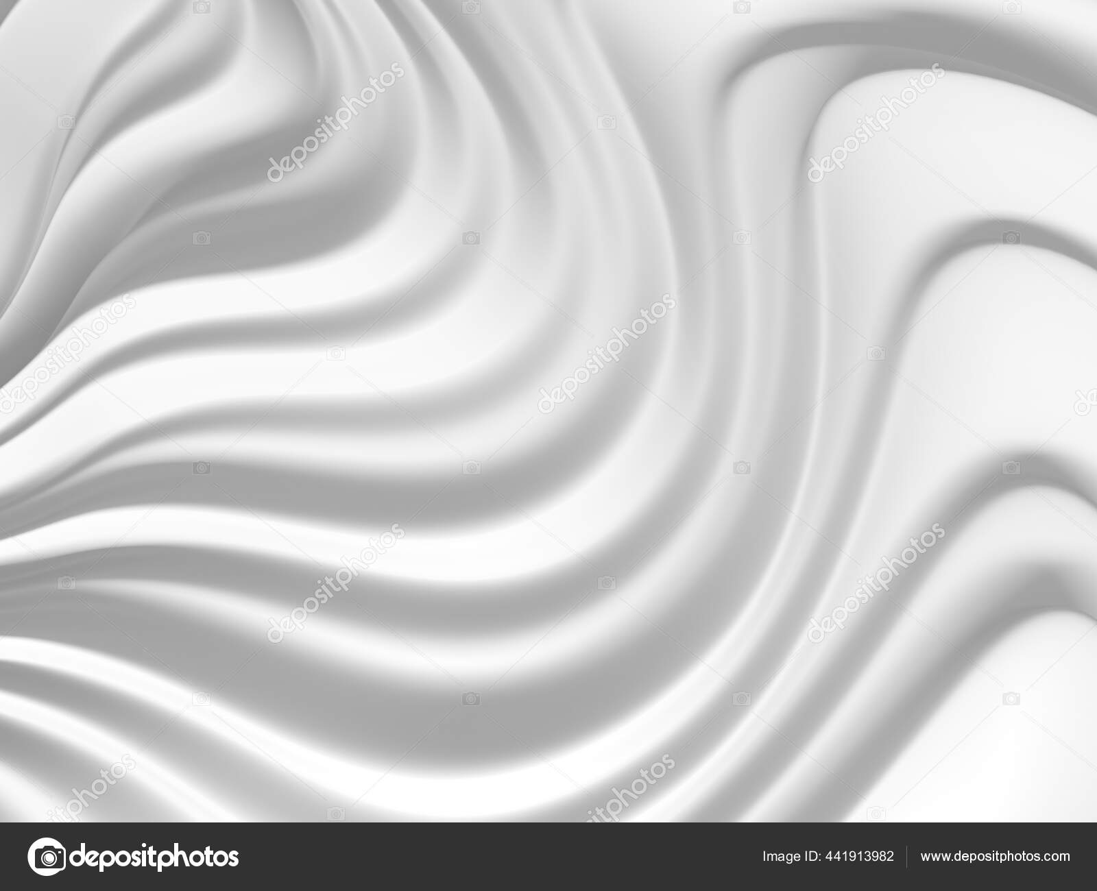 White Abstract Liquid Wavy Background Render Illustration Stock Photo ...