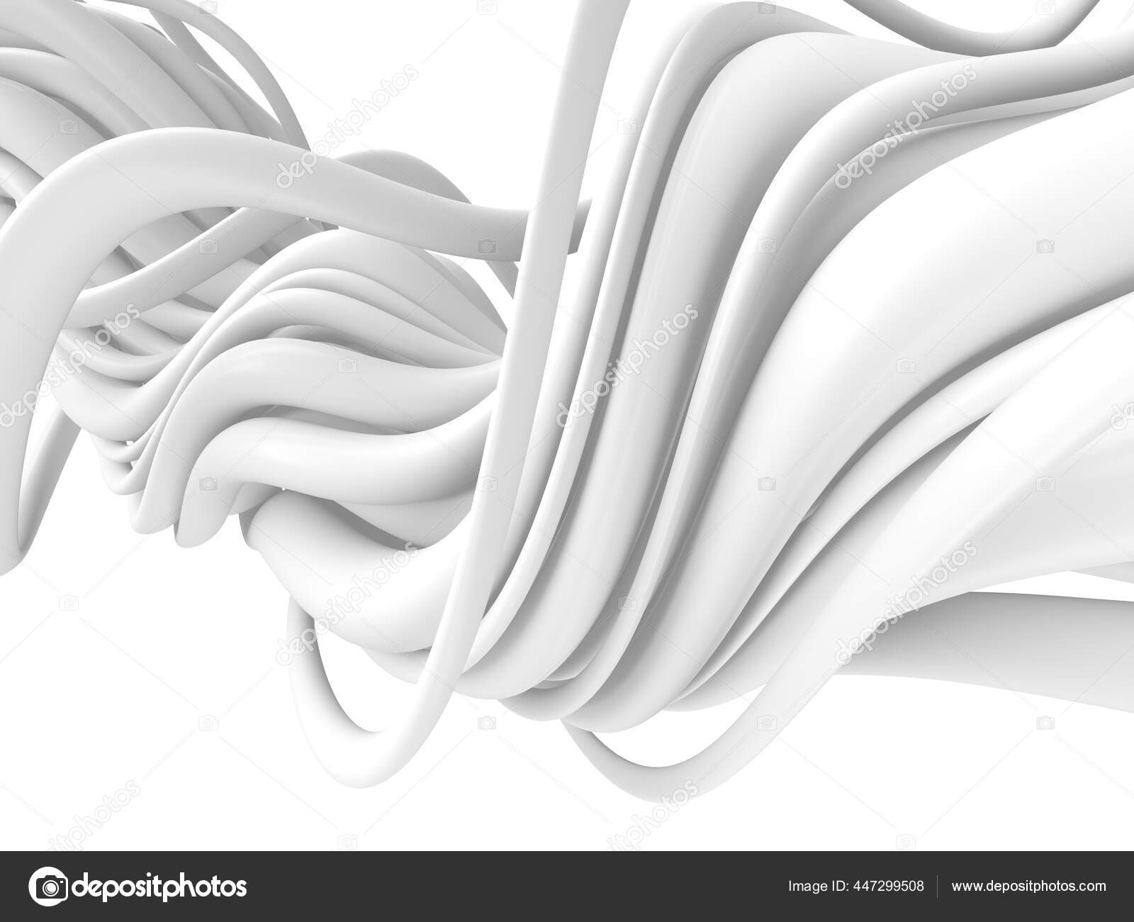 White Abstract Liquid Wavy Background Render Illustration Stock Photo ...