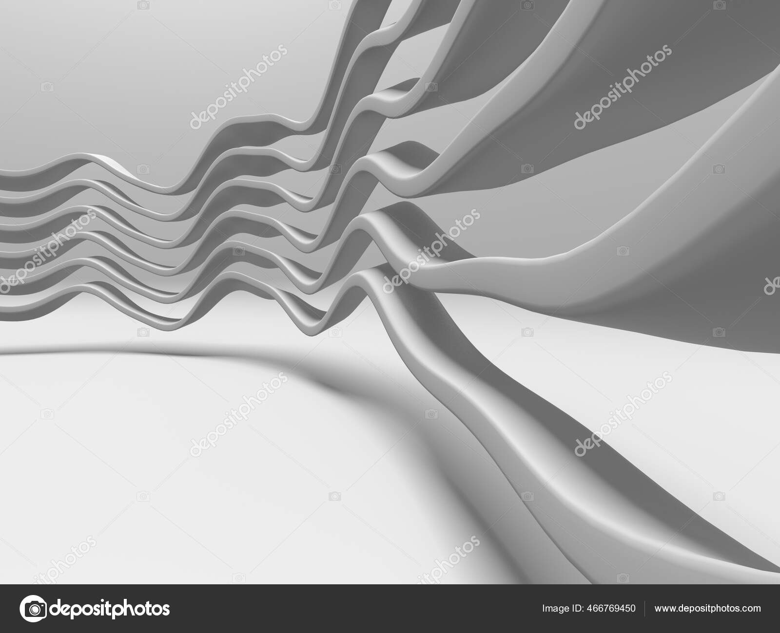 White Abstract Liquid Wavy Background Render Illustration Stock Photo ...