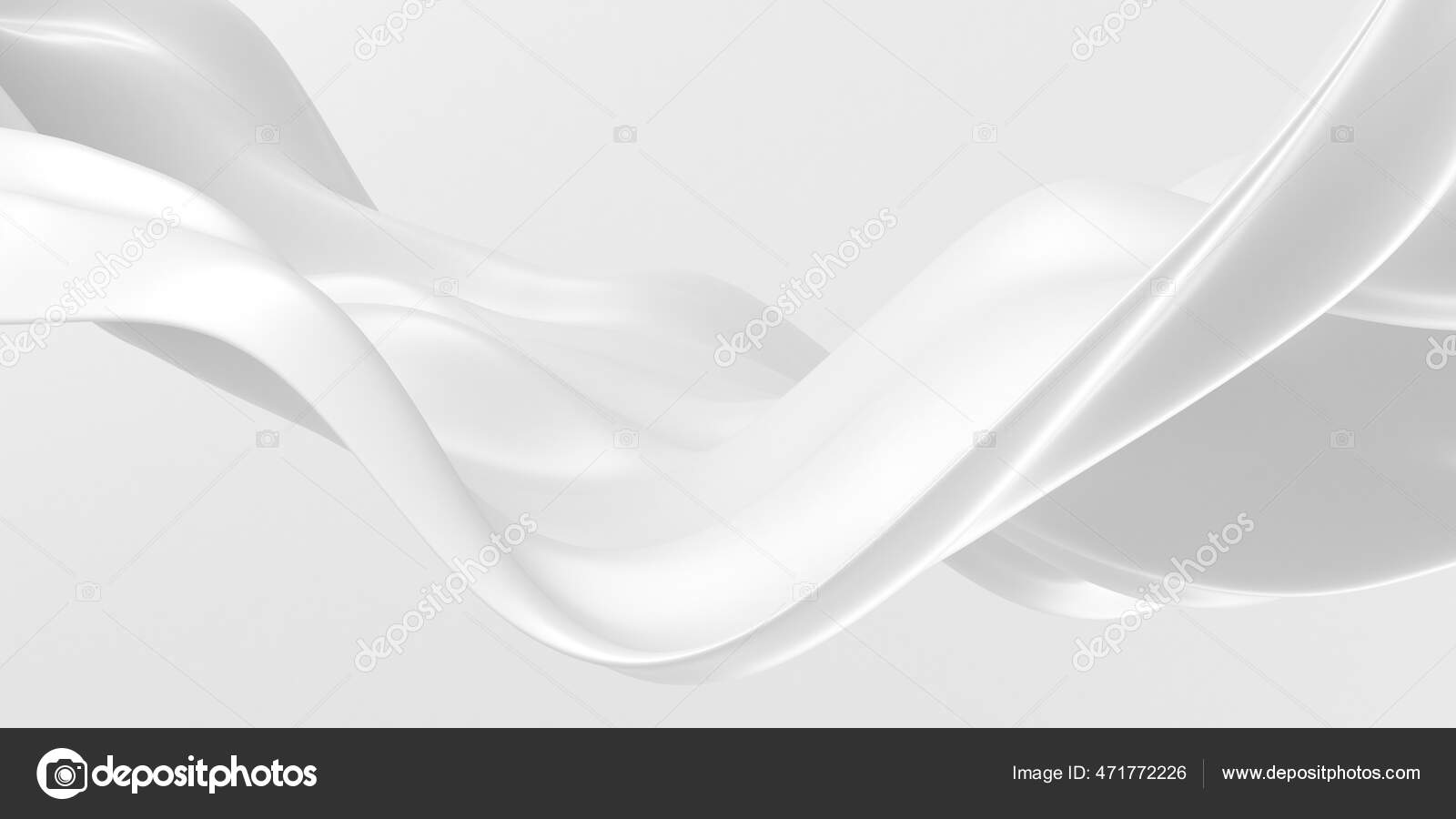 White Abstract Liquid Wavy Background Render Illustration — Stock Photo ...