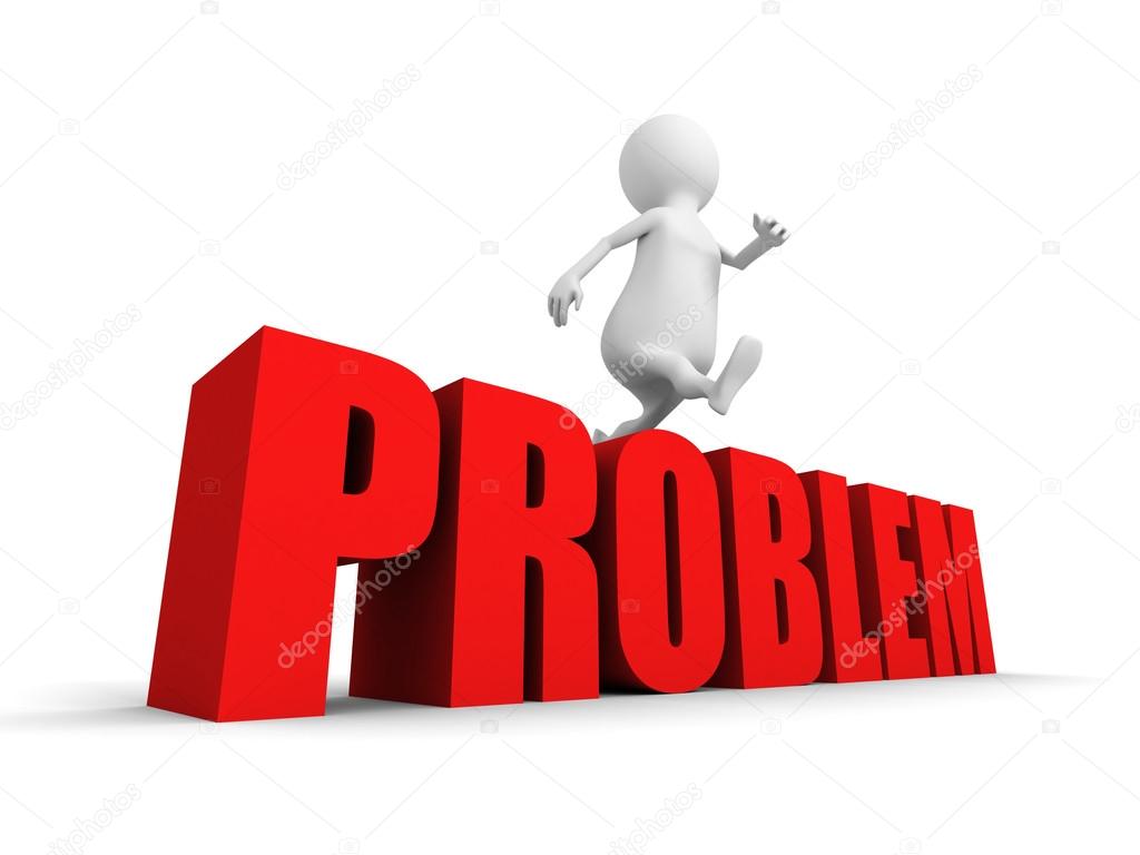3d person over word PROBLEMS Stock Photo by ©VERSUSstudio 53436217