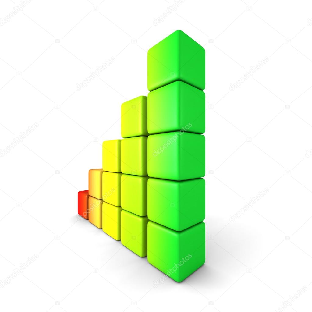 Colorful Rising Bar Graph Stock Photo by ©VERSUSstudio 57834663