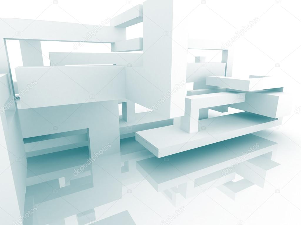 Architecture White Building Design Background Stock Photo by ...