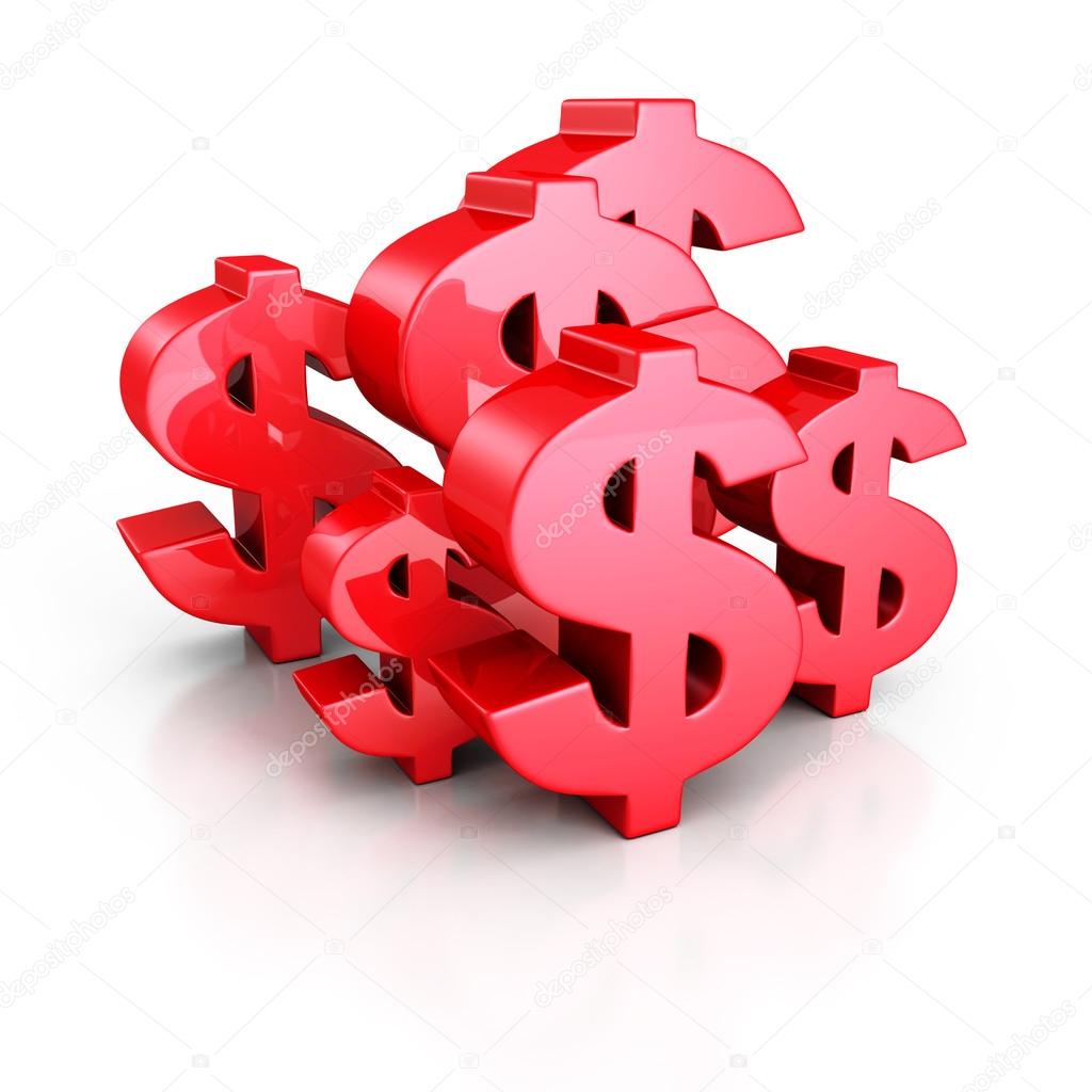 Red Dollar Bill Sign