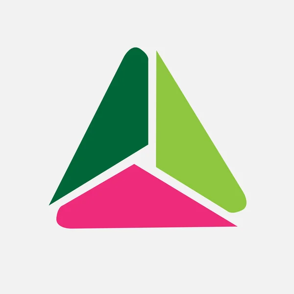 Bright green vector symbol made of triangles - abstract rhombus — Stock ...