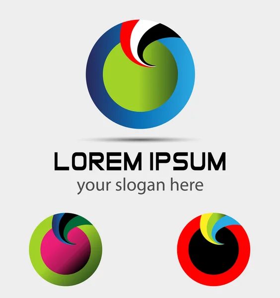 Company (Business) Logo Design, Vector, Circle, Cubes, Globe — Stock ...